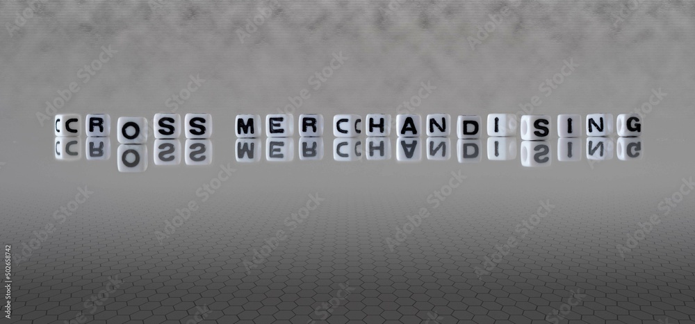 cross merchandising word or concept represented by black and white ...