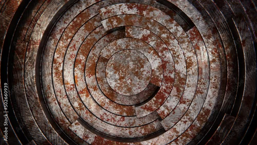 Realistic abstract looping 3D animation of the clock-style moving ...