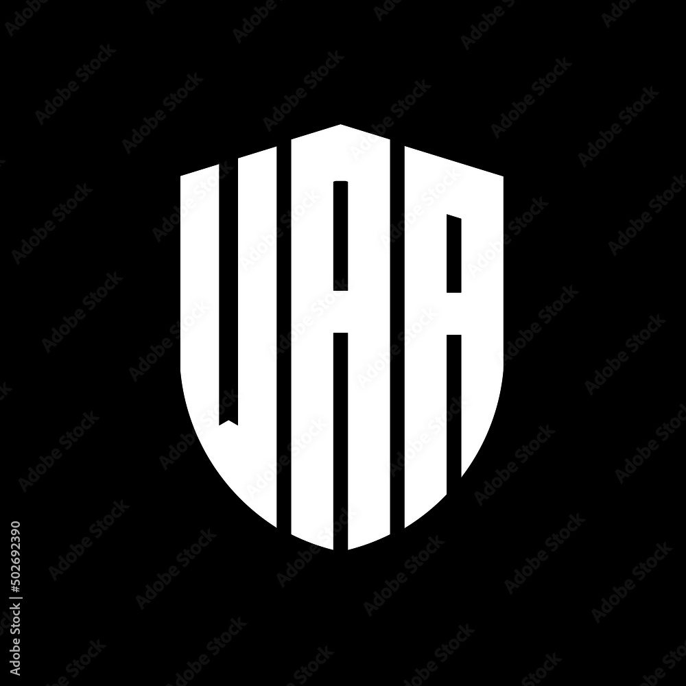 WAA letter logo design. WAA modern letter logo with black background ...