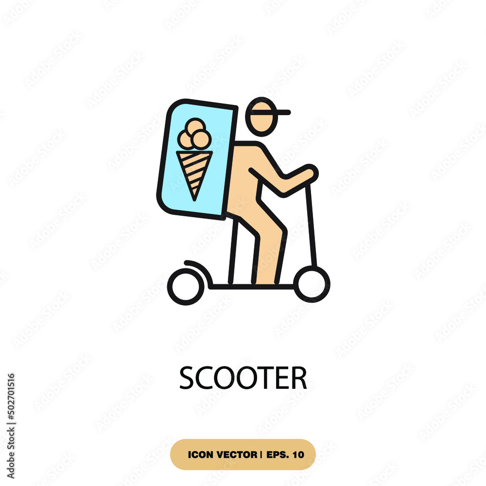 scooter icons symbol vector elements for infographic web Stock Vector ...