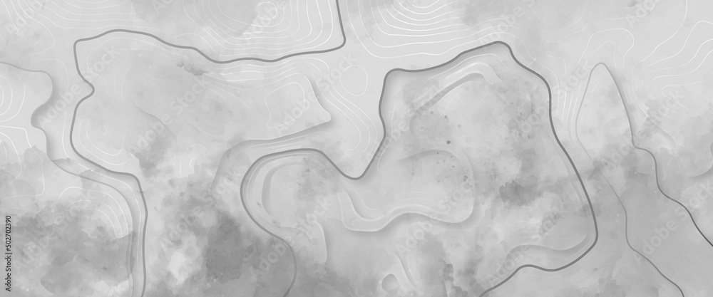 The stylized height of the topographic map in contour, lines. Torn ...