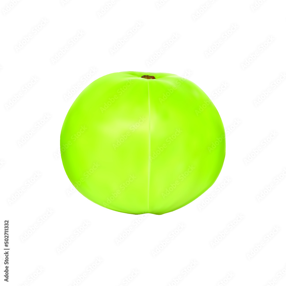 realistic green color amla vector illustration for product packaging ...