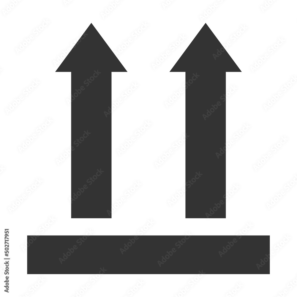 Side up icon. Delivery symbol. Sign fragile box vector. Stock Vector ...
