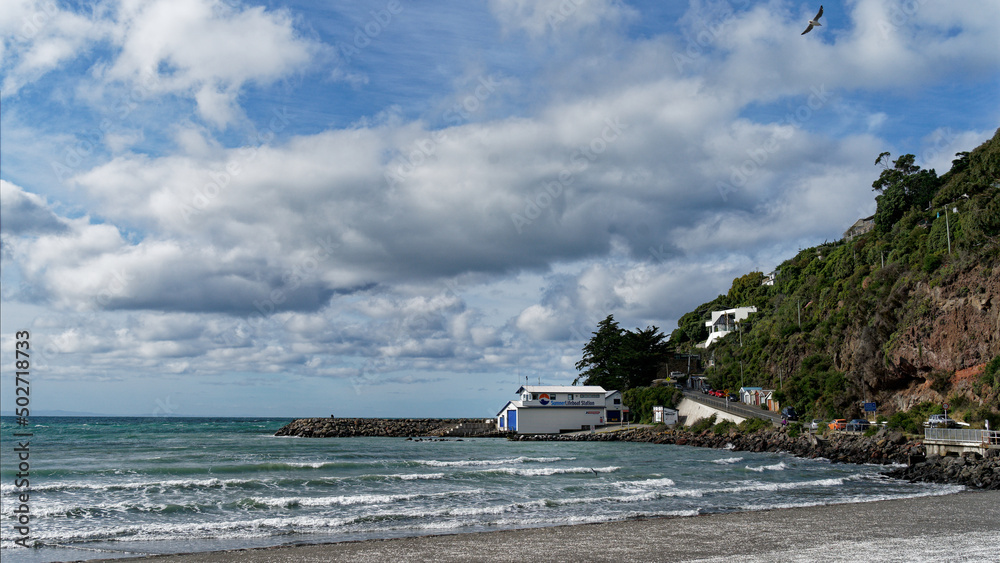 The lifeboat station at Sumner Beach, Christchurch, Aotearoa / New ...
