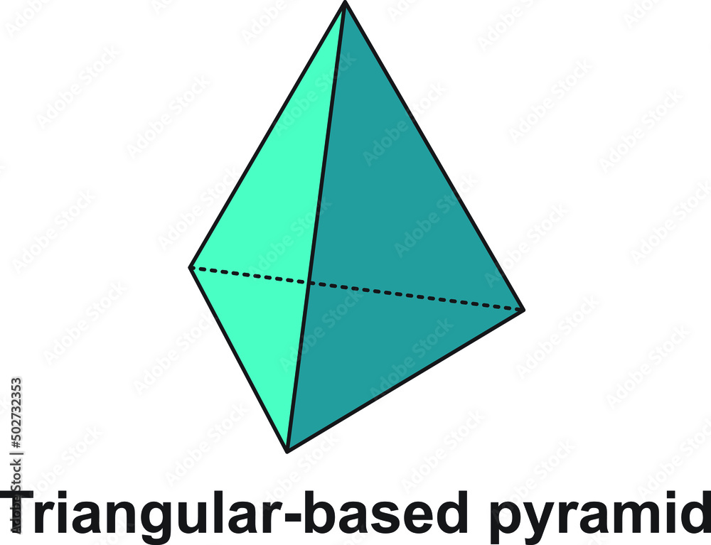 abstract Triangular-based pyramid. with white background Stock Vector ...