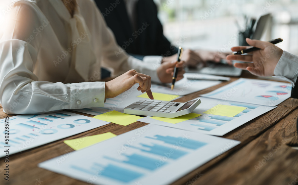 Discussing plan and idea to improvement strategy, businessmen ...