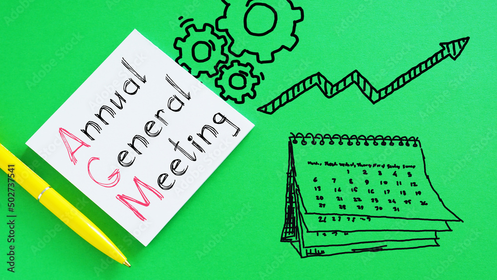 Annual General Meeting AGM is shown using the text Stock Photo | Adobe ...