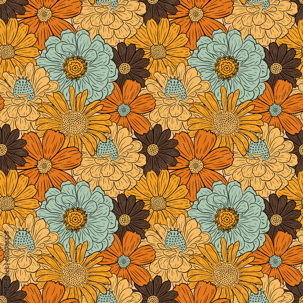 70s Flower Background