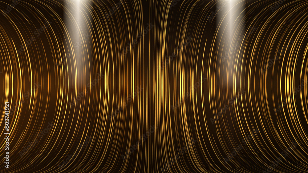 Abstract golden moving line streaks background, luxury golden particle ...