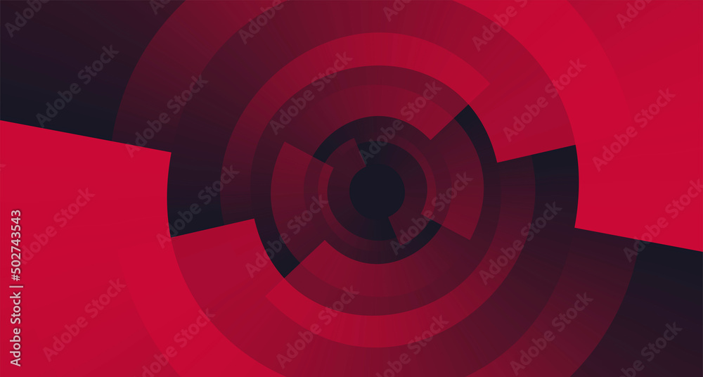 Dynamic abstract background, red layers rotating and creating circle ...