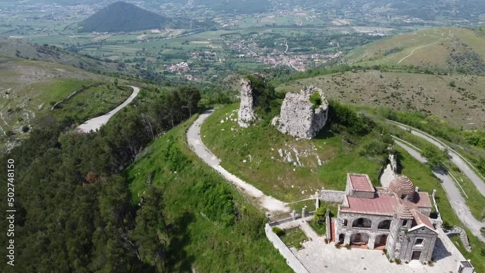 Ancient Norman Castle with the Sanctuary of Maria SS. della ...