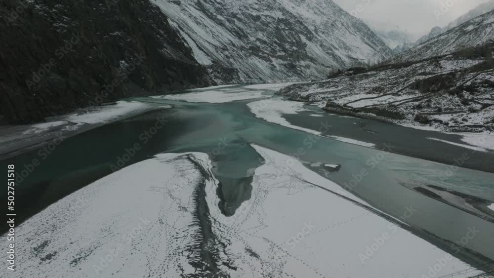 Suspension bridge in Pakistan. Hussaini suspension bridge in Hunza ...