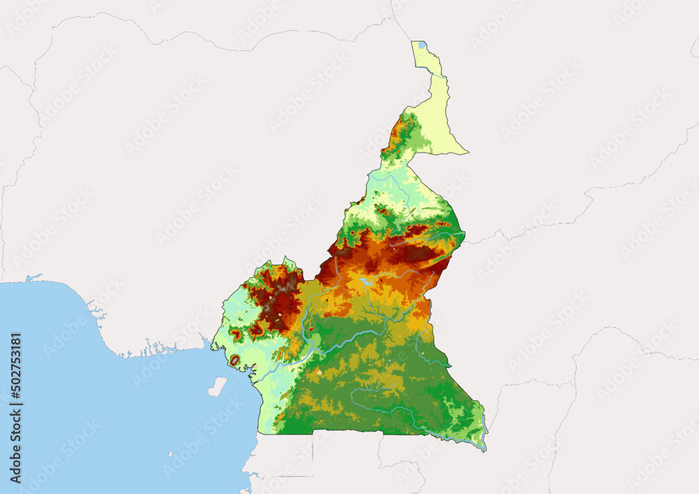 cameroon physical map