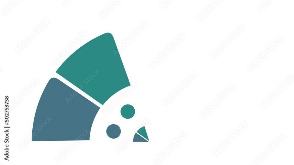 Animated semicircle template for design infographic 5 positions for ...