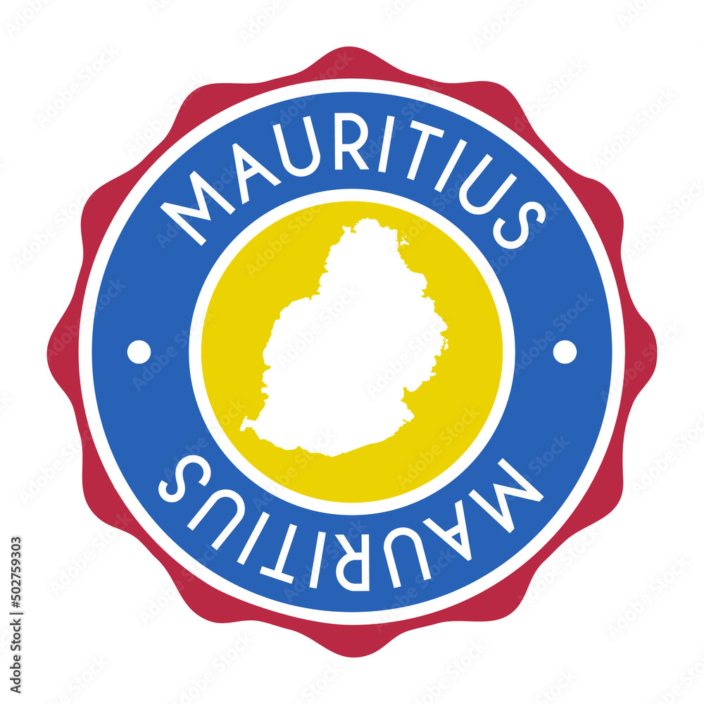Mauritius Badge Map Vector Seal Vector Sign. National Symbol Country ...