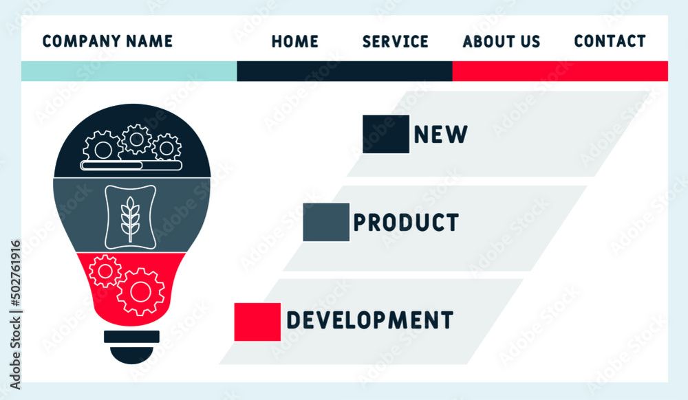 NPD New Product Development acronym. business concept background ...