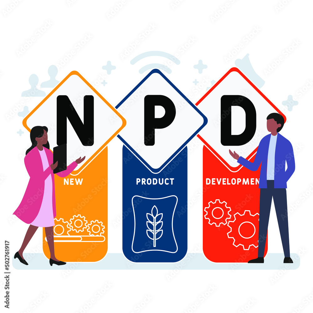 NPD New Product Development acronym. business concept background ...