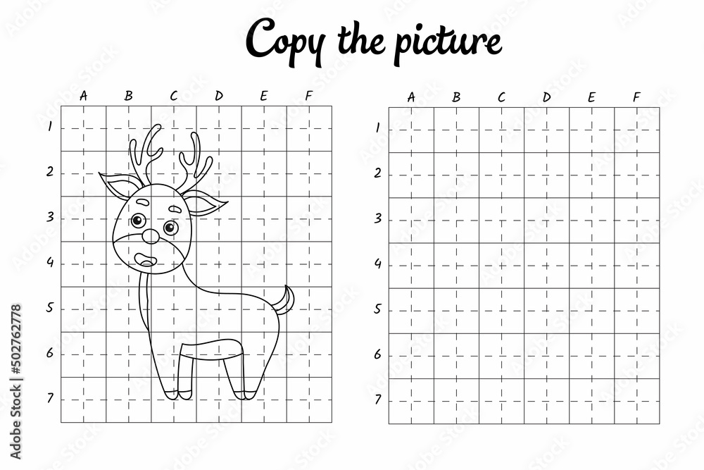 Copy the picture. Draw by grid. Coloring book pages for kids ...