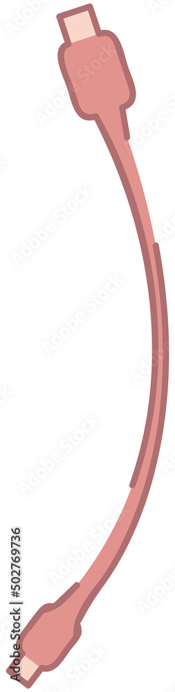 Simple lightning connector with wire. Connection standard input ...