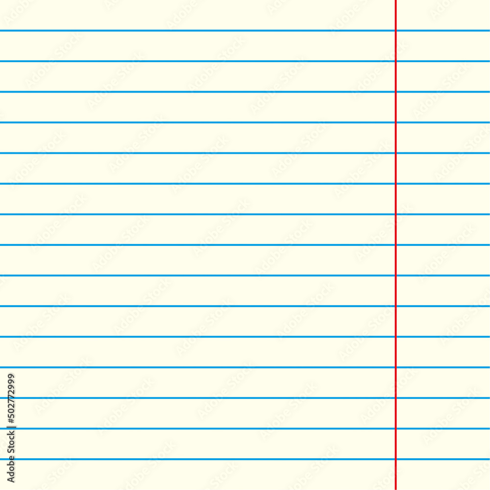 Vector office sheet for writing. Notebook paper for school with ...