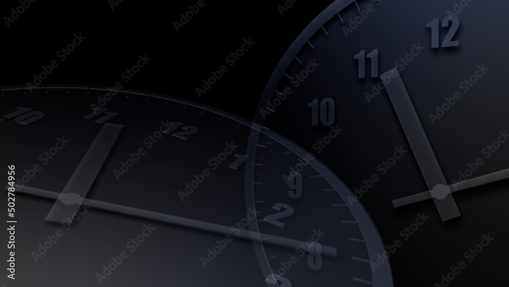 Time flow images with analog clock CG illustration. Stock Illustration ...