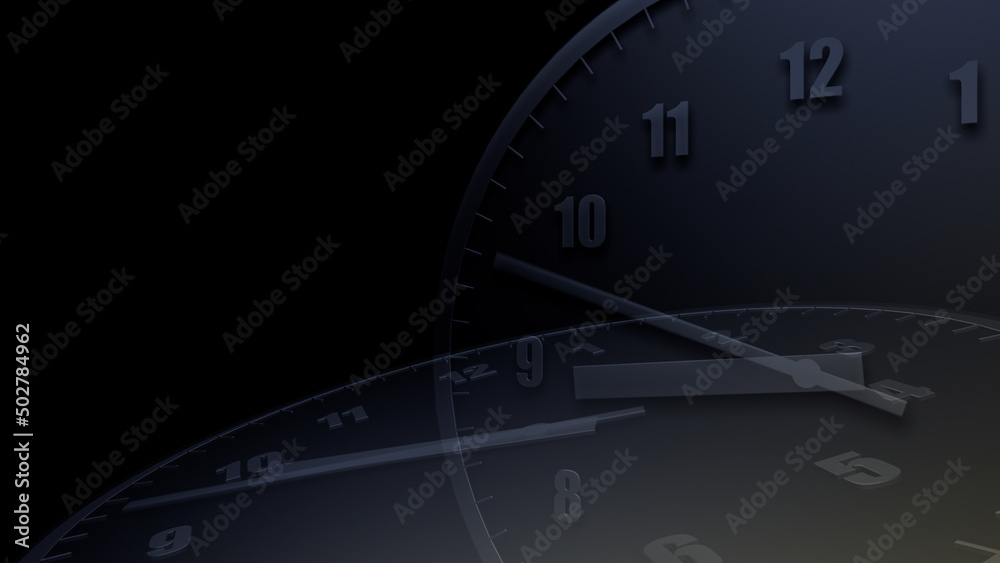 Time flow images with analog clock CG illustration. Stock Illustration ...