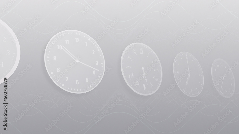 Time flow images with analog clock CG illustration. Stock Illustration ...