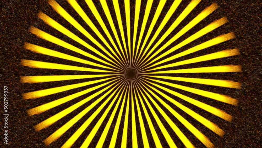 Stockvideon The yellow rays emerge from the center of the frame and ...