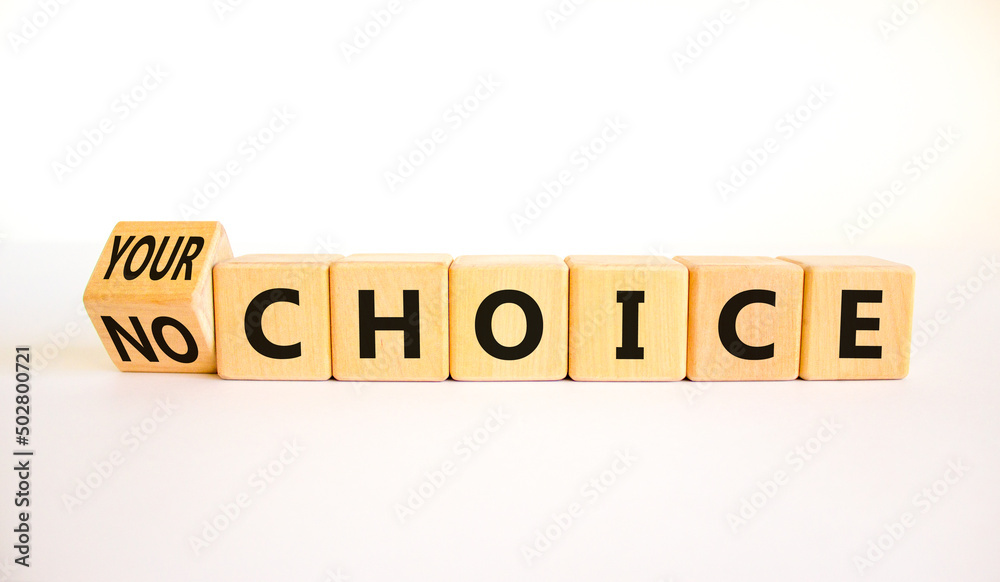 No or your choice symbol. Turned wooden cubes and changed concept words ...