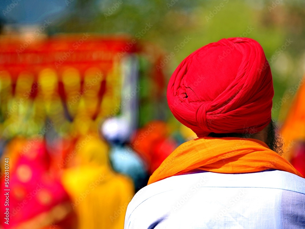 turban worn by a man of Sikh religion Stock Photo | Adobe Stock