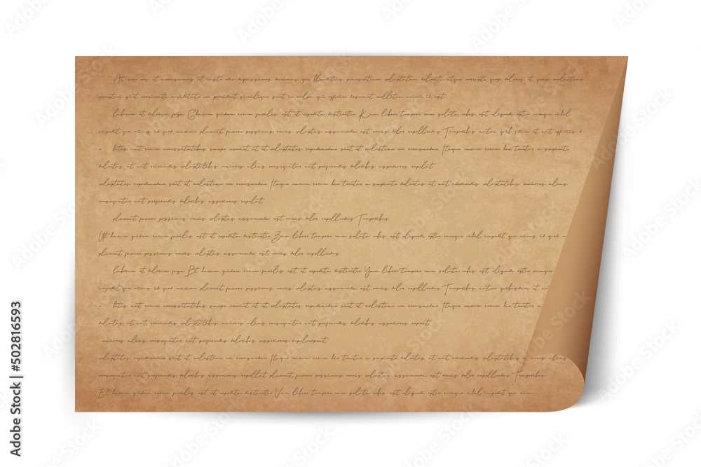 Vintage old paper texture with handwritten letter Stock Vector | Adobe ...