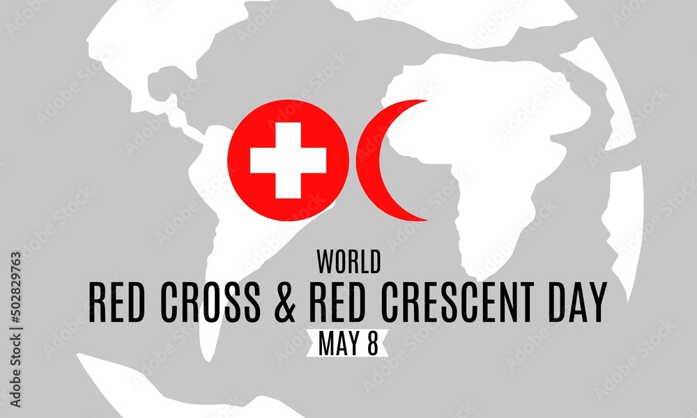 red cross and red crescent on world map. perfect for world red cross ...