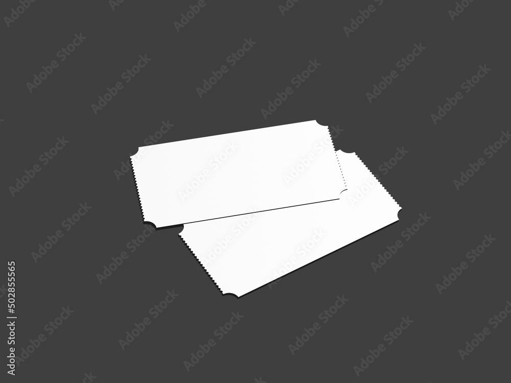 Psd realistic ticket mockup Stock Illustration | Adobe Stock