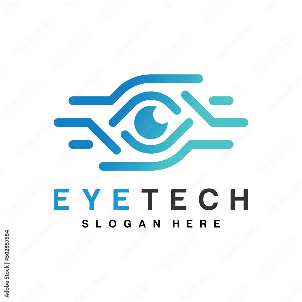Eye tech logo design , eye symbol icon , software logo ,Vector ...