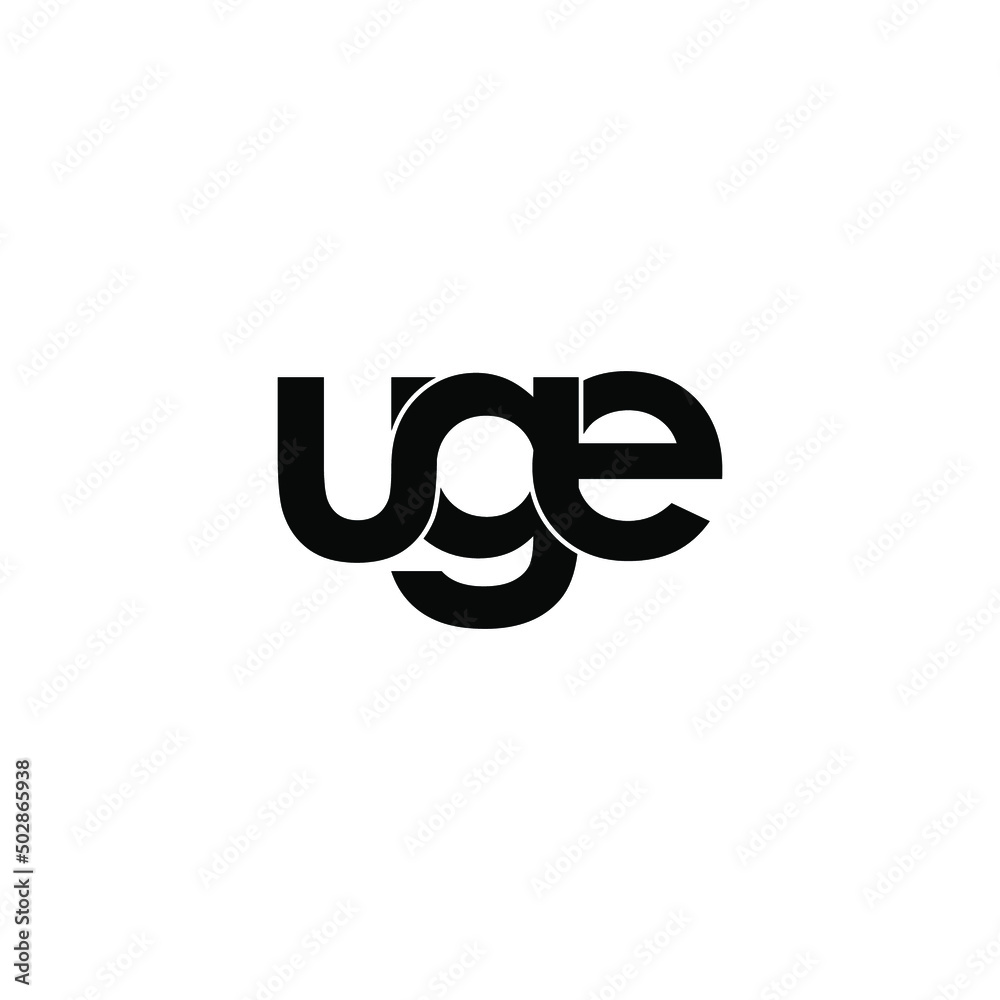 uge letter original monogram logo design Stock Vector | Adobe Stock