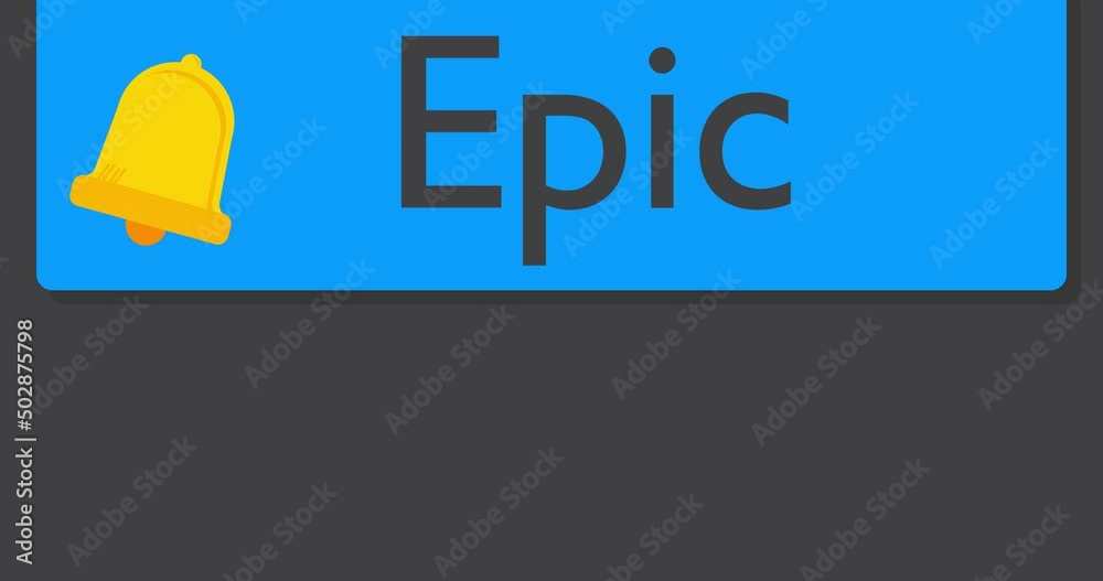 Vídeo Do Stock Epic Text On Notification Bubble From Portable