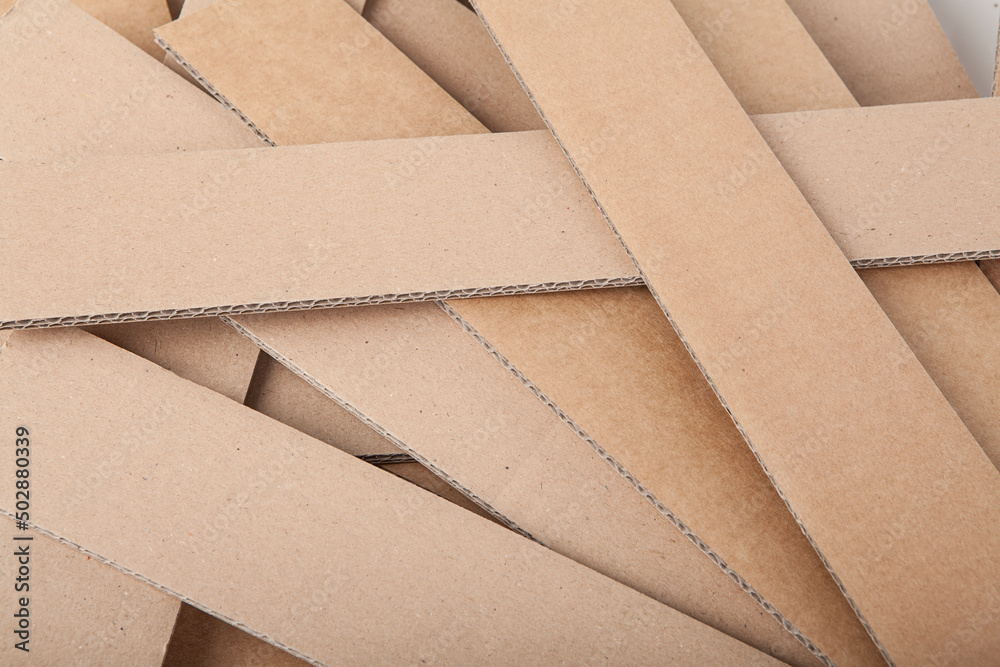 A stack of cardboard forms made of corrugated cardboard Stock Photo ...
