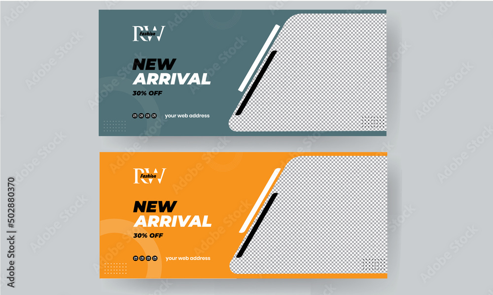 facebook cover, facebook cover template, print ready Stock Vector ...