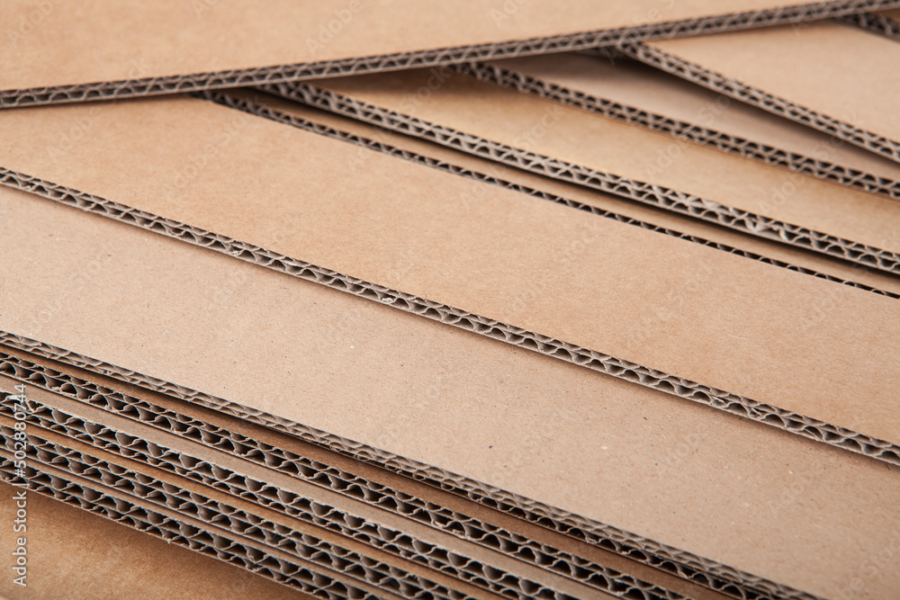 A stack of cardboard forms made of corrugated cardboard Stock Photo ...