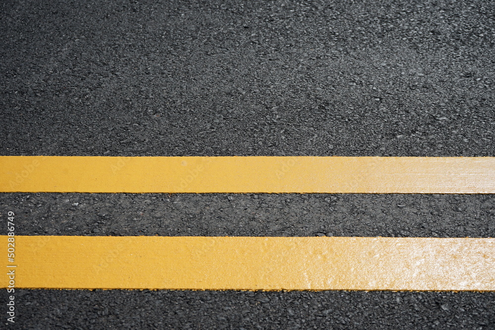 yellow road marking color Used in the background of advertising media ...