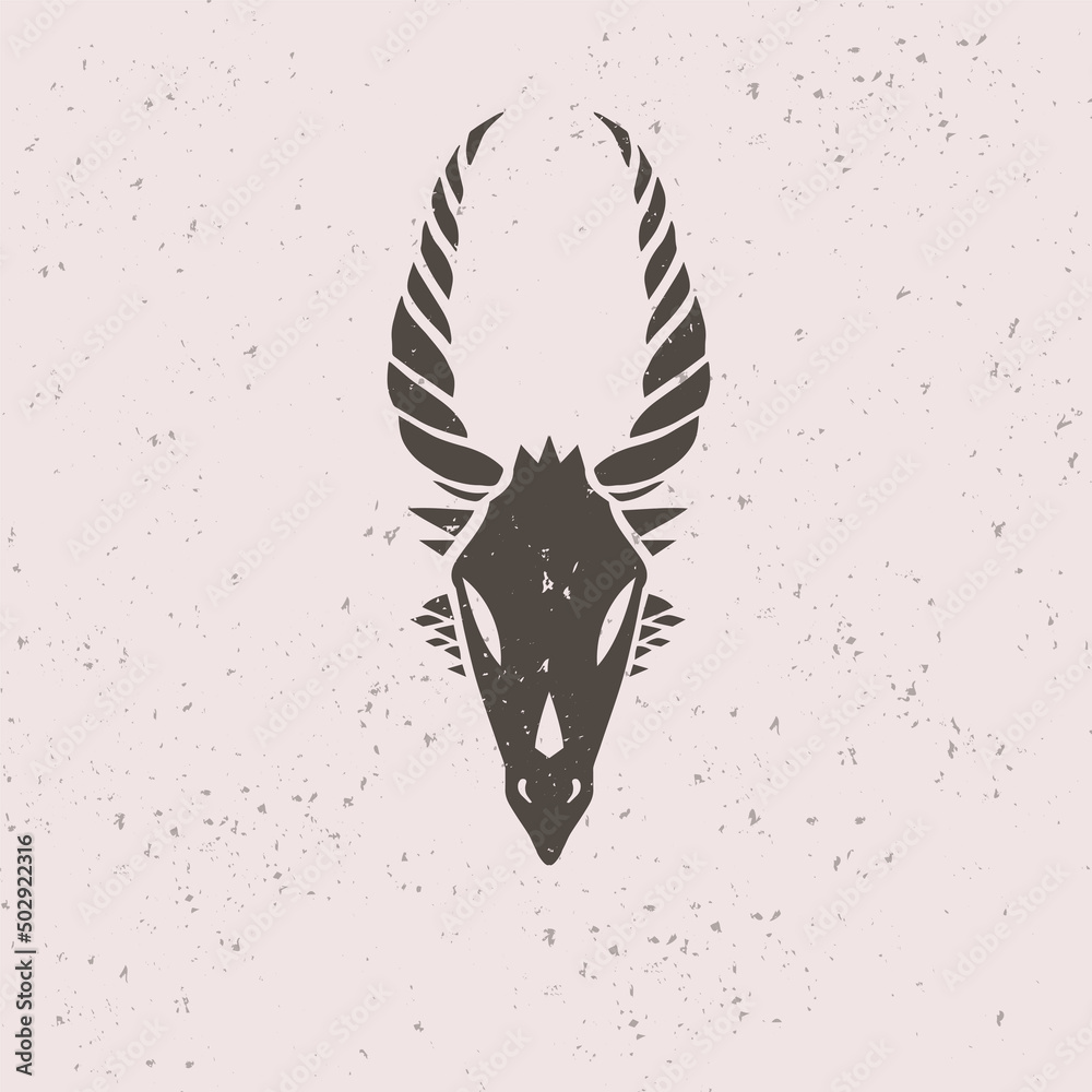 Dragon head skull silhouette medieval dnd Stock Vector | Adobe Stock