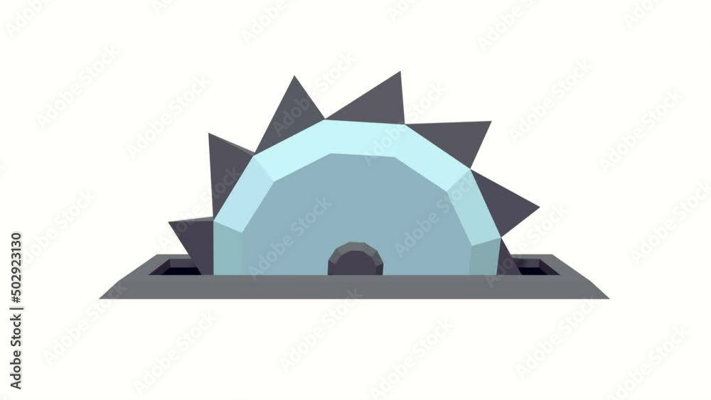 Electric Saw Machine Blade low poly model in a Wood Shop. 4K FullHD and ...