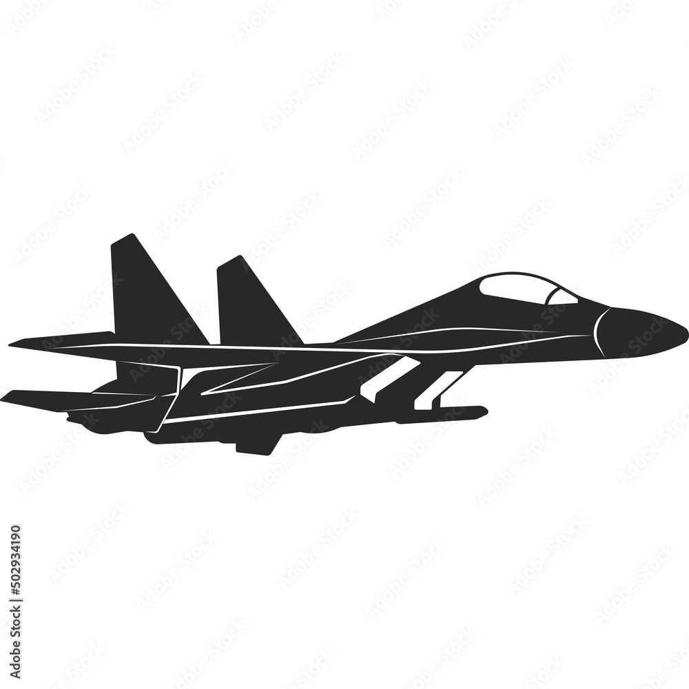 Jet fighter. Military aircraft. Aviation. Vector imageJet fighter ...