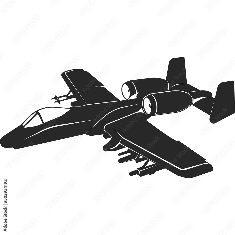 Jet fighter. Military aircraft. Aviation. Vector image. Stock Vector ...