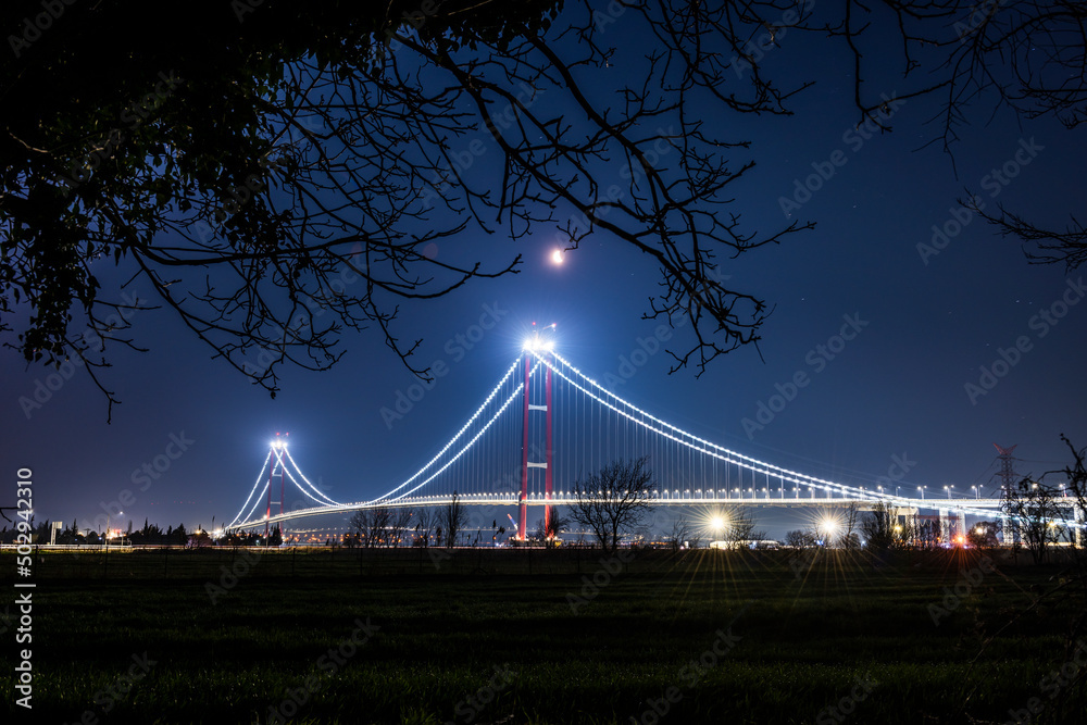 1915 Canakkale Bridge in Canakkale, Turkey. World's longest suspension ...