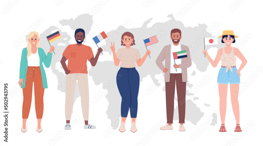 Cultural and linguistic diversity 2D vector isolated illustration ...