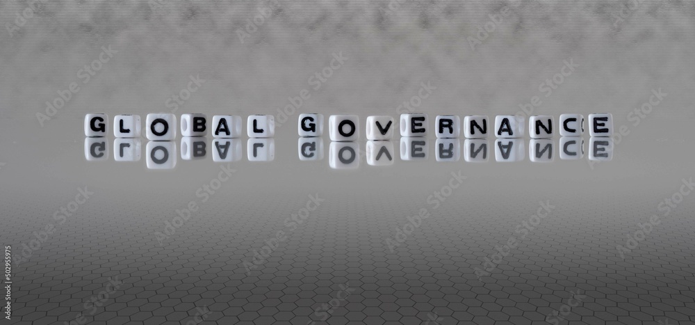 global governance word or concept represented by black and white letter ...