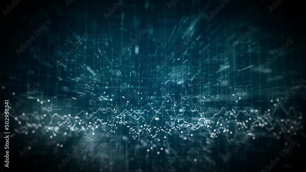 Business And Infographics Stats Market Data Background/ 4k animation of ...