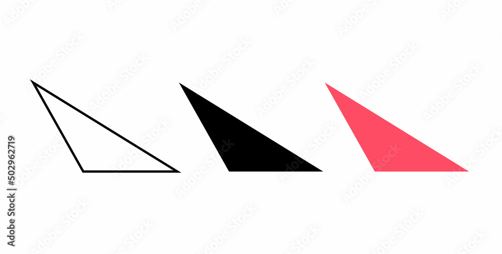 set of 2d scalene triangle shape in mathematics Stock Vector | Adobe Stock
