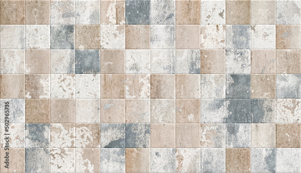 Old ceramic tile with cement texture. seamless pattern. Cement and ...